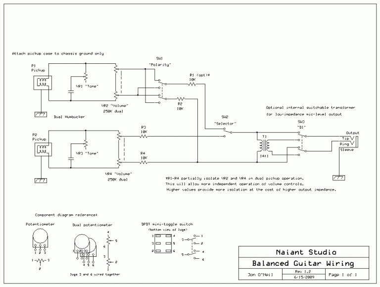 Balanced Guitar Wiring – Naiant Studio